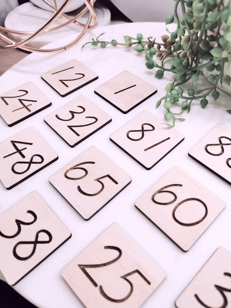 NUMBES 0-100 & MATH SYMBOLS - Educational Tiles By Let's Etch | Shop ...