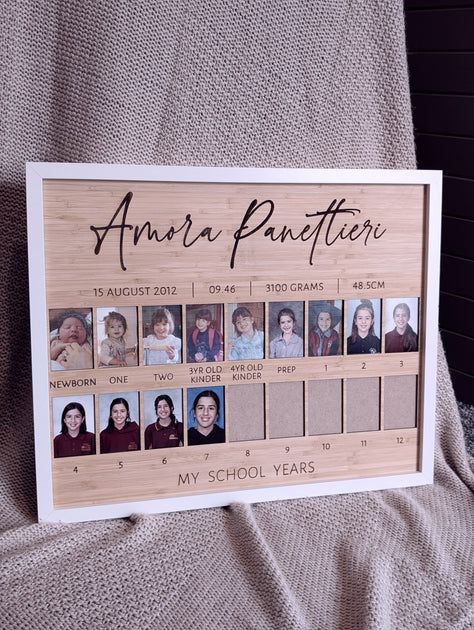 School Years Photo Frame - Design 1 – Let's Etch